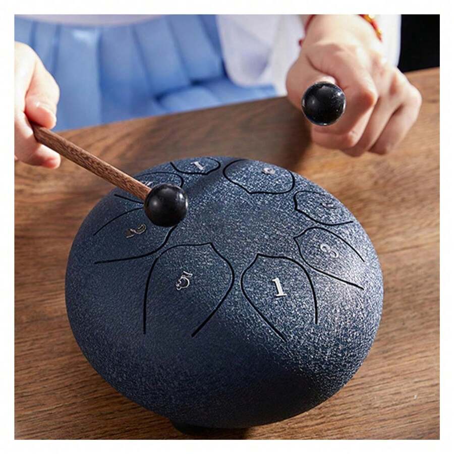 Outdoor Garden Rain Drum, 6 Inch 8 Ton Steel Tongue Drum, Chakra Drum ...