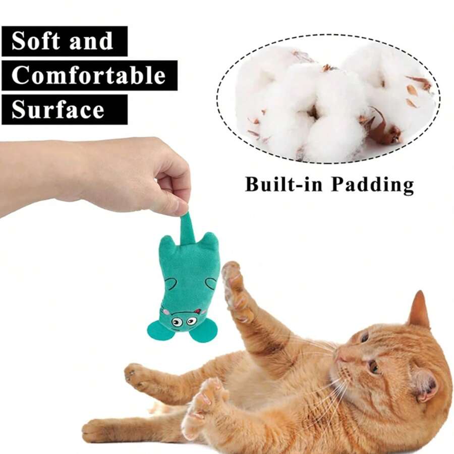 Cute Cat Toys Funny Interactive Plush Cat Toy Mini Teeth Grinding ...
