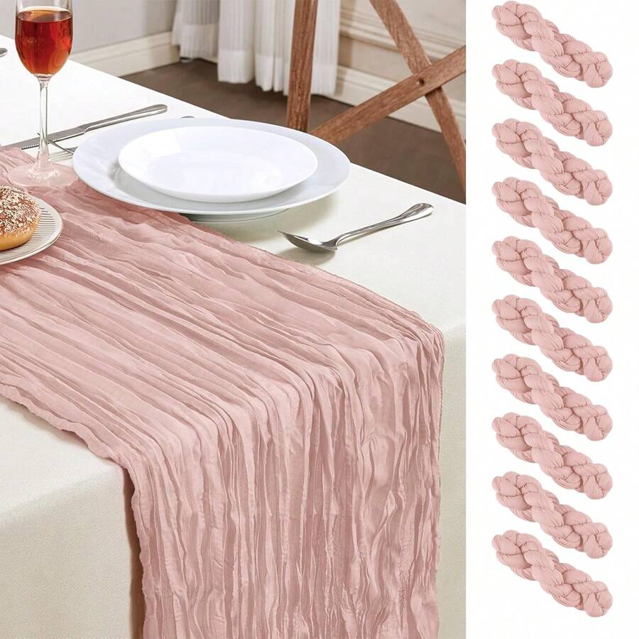 6/10 Packs Dusty Blue Cheesecloth Table Runner Boho Gauze Cheese Cloth ...