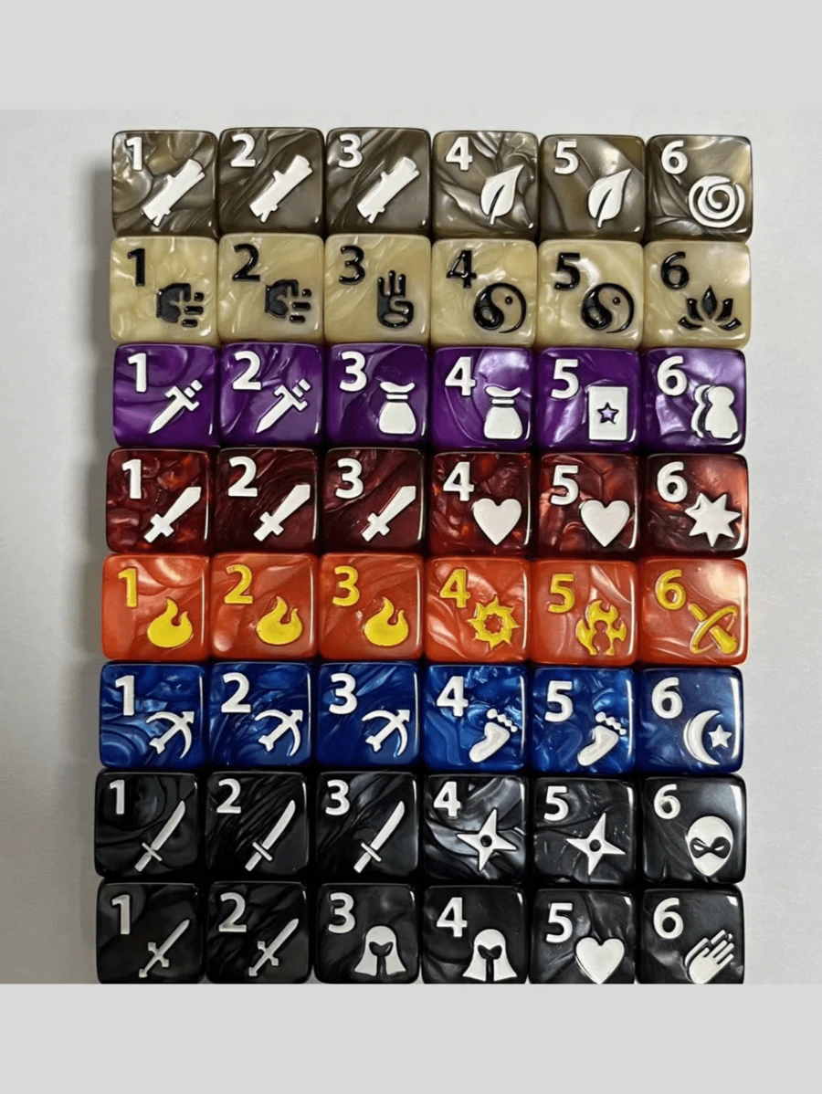 10 Pcs Set Of 16mm 6 Side Faces D6 Dices Cube Kit Story Telling TRPG ...