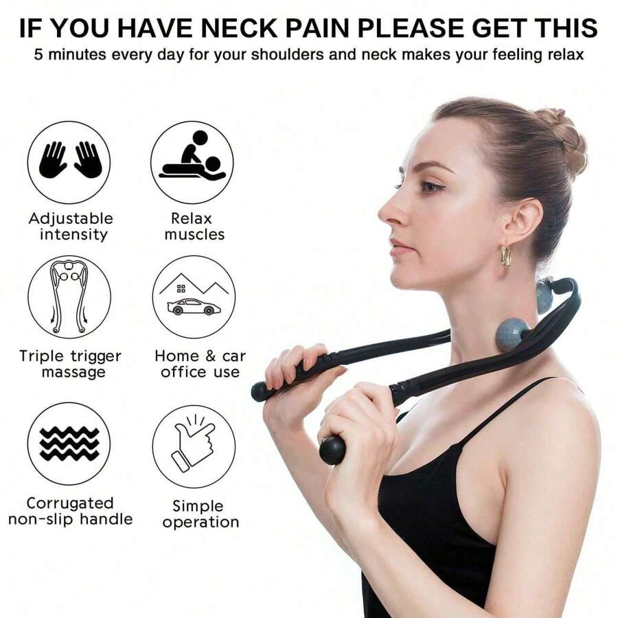 1Pc Neck Massager Pressure Point Tools For Pain Relief,Manual Neck ...
