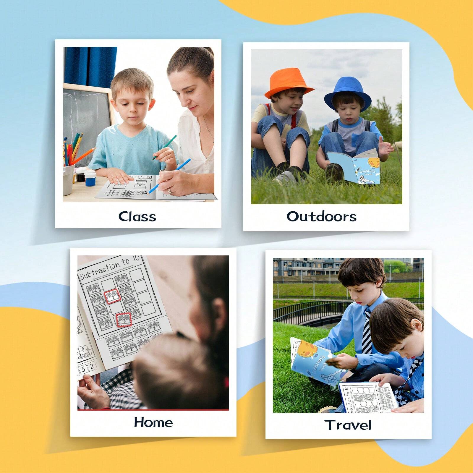 Interactive Alphabet Learning Book For Kids With Colorable Pictures for ...