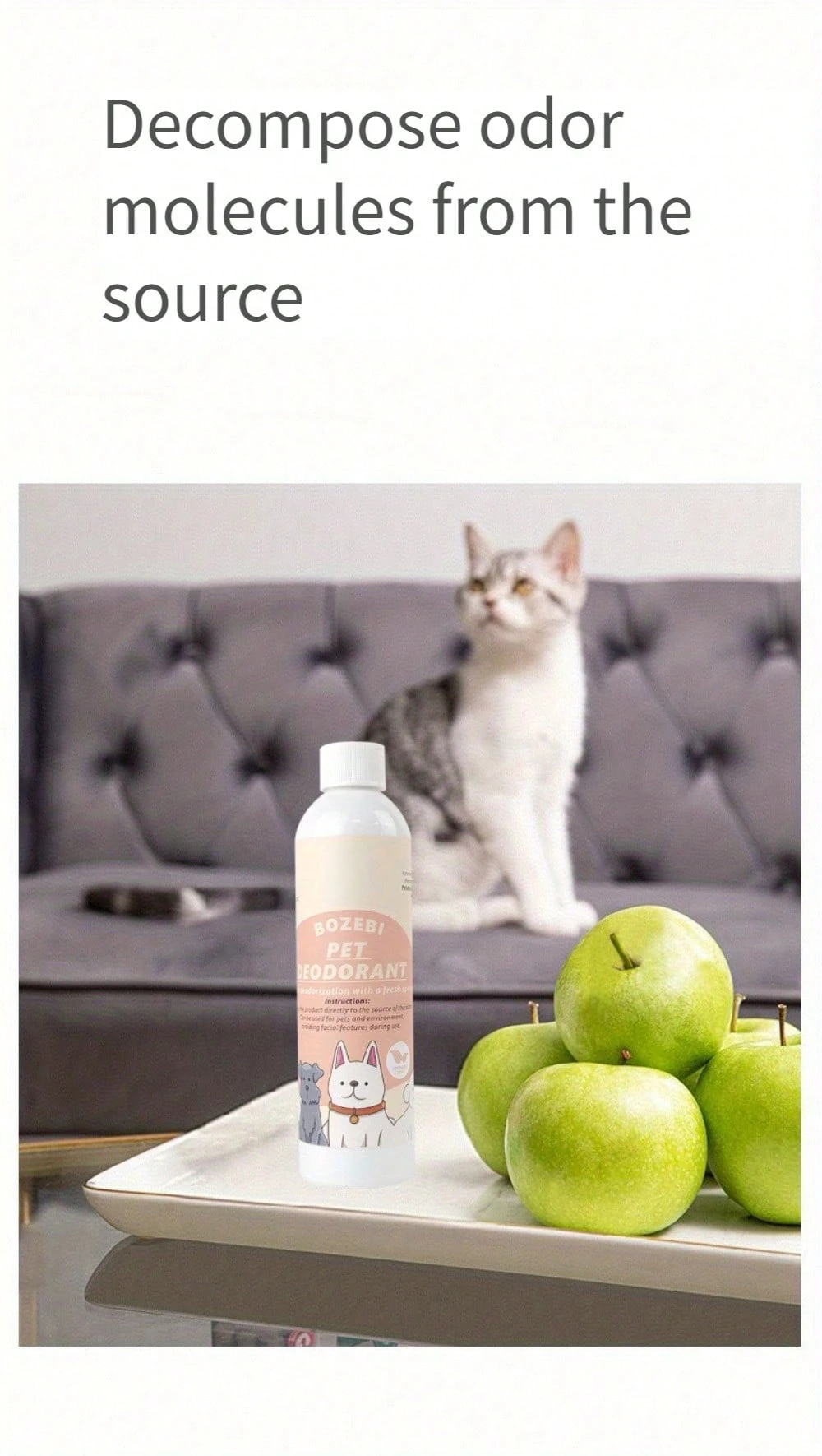 Pet Odor Eliminating Spray, Indoor Odor Remover, Cat & Dog Urine Odor ...