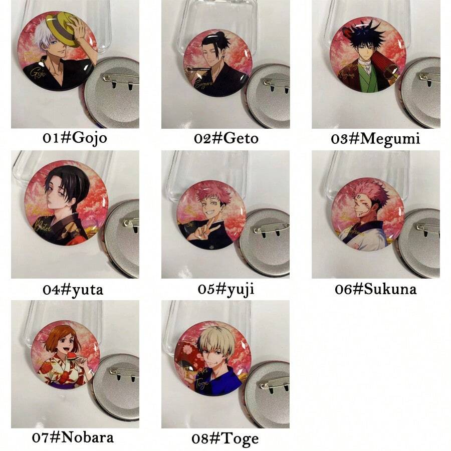 Jujutsu Kaisen 1pc Sakura Glitter Bang Bang Badge, Gojo Satoru, Itadori ...