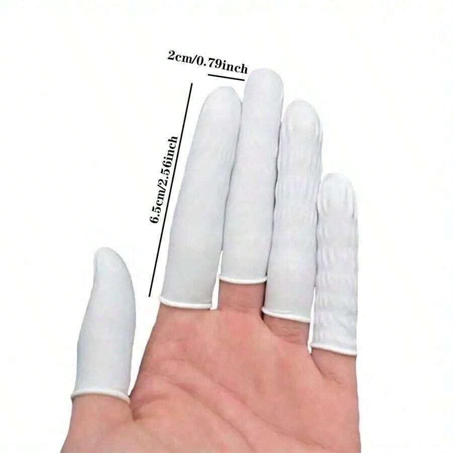 100pcs Latex Finger Cots Disposable Powder-Free Beauty Tattoo ...