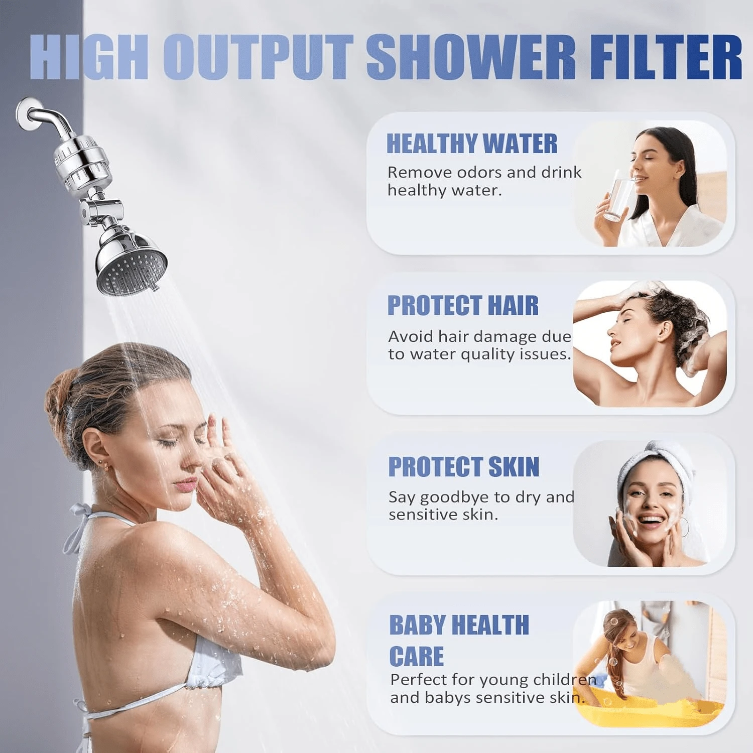 20 Stage Shower Filter - Shower Head Filter For Hard Water, Shower ...