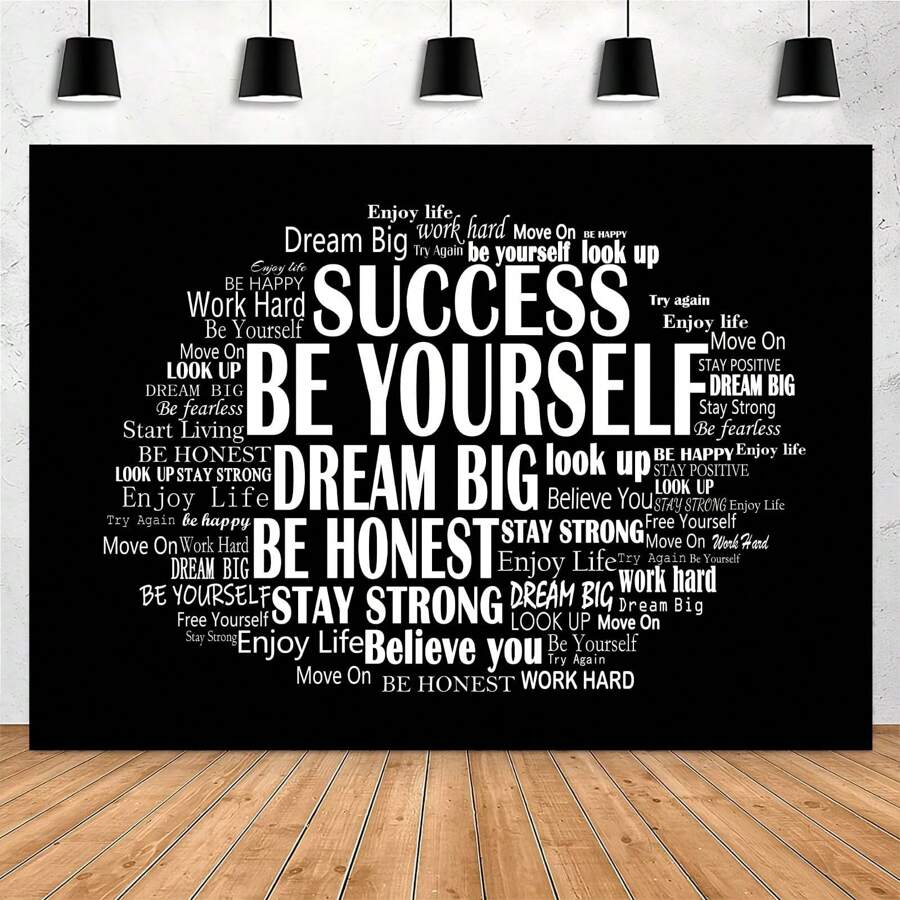 Inspirational Motivational Quotes Backdrop Positive Affirmation Banner ...