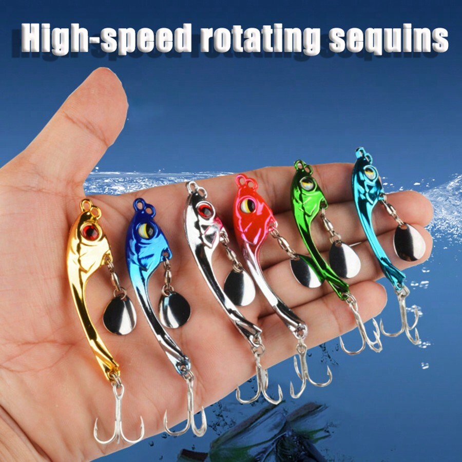 Zinc Alloy Vibration Metal Spoon Lure For Casting Fishing, Trembling ...