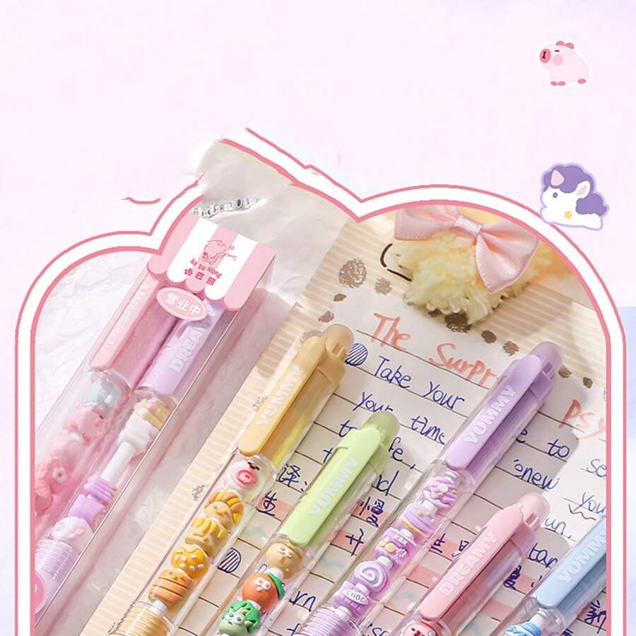 2pcs Kaba Bear Erasable Pen Set, Push-Button Neutral Pens, Cute Student ...