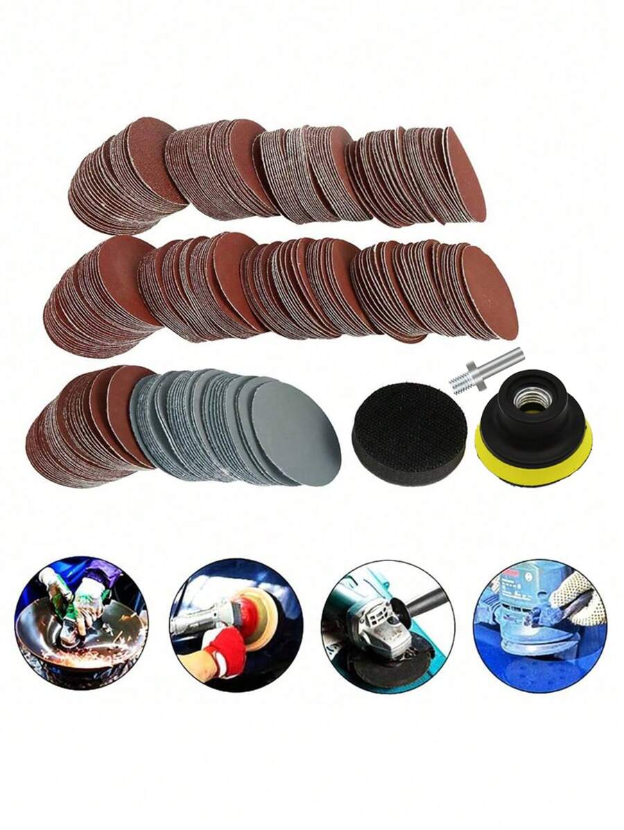 303pcs 2-Inch Flocked Sanding Discs, Adhesive Pneumatic Polishing ...