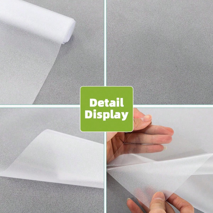 1 Roll Solid Grey Color Window Film, Simple PVC Static Cling Window ...