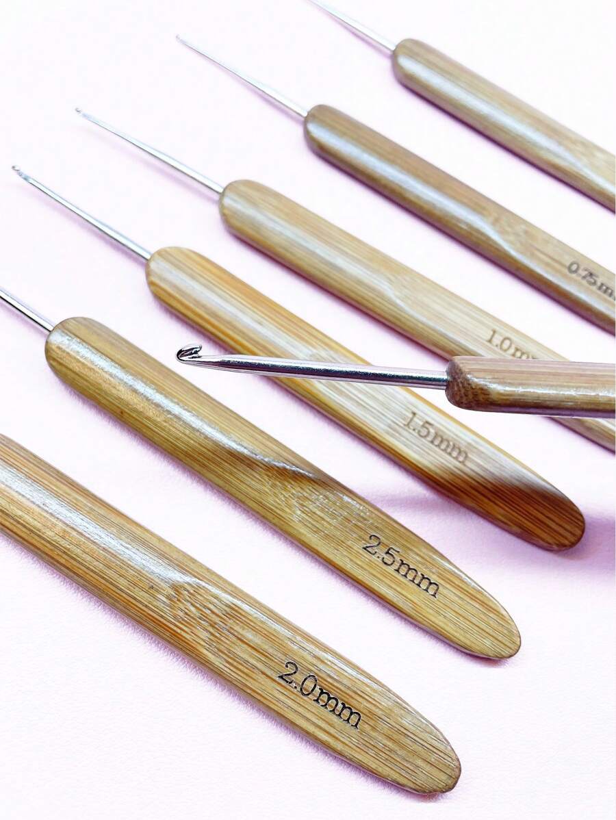 Bamboo Handle Crochet Hook, DIY Bamboo Crochet Hook, Carbonized Bamboo ...