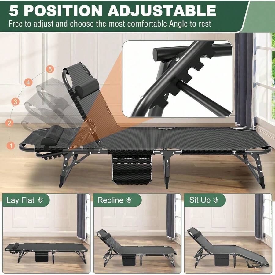 Folding Camping Cot, Heavy Duty Sleeping Cots With Carry Bag, Double ...