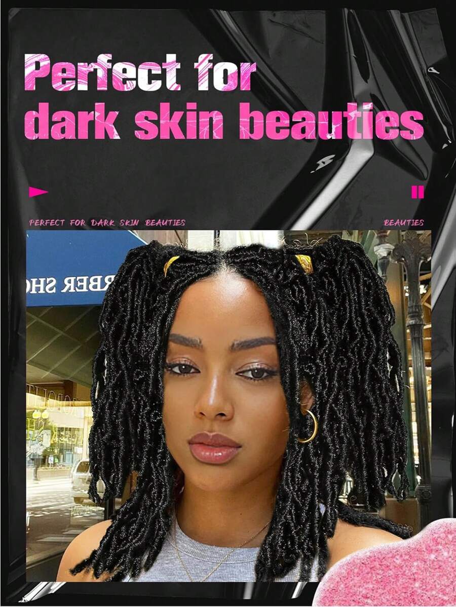 Full Lace Faux Locs Dreadlock Wig For Women Daily & Party Use 14 Inch ...