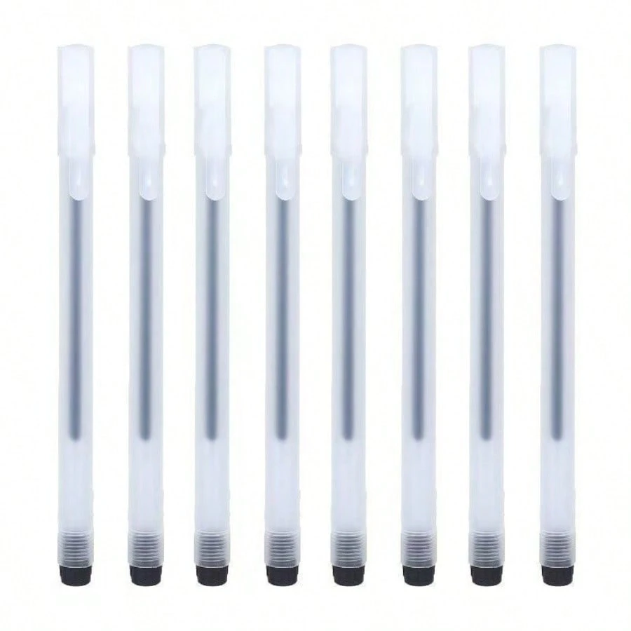 20 Transparent Small White Pen Set Office Business Signature Pen 0.5mm ...