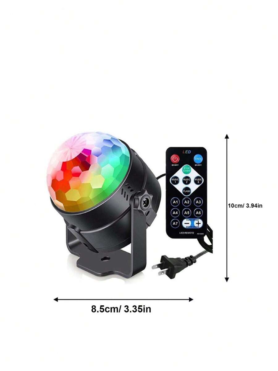 Bola mágica de luz de control remoto de cristal, luz giratoria de ...