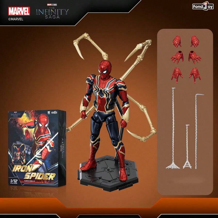 Fond joy Fondjoy 1/12 Iron Spider Assembly Model Kits, Iron Spider ...