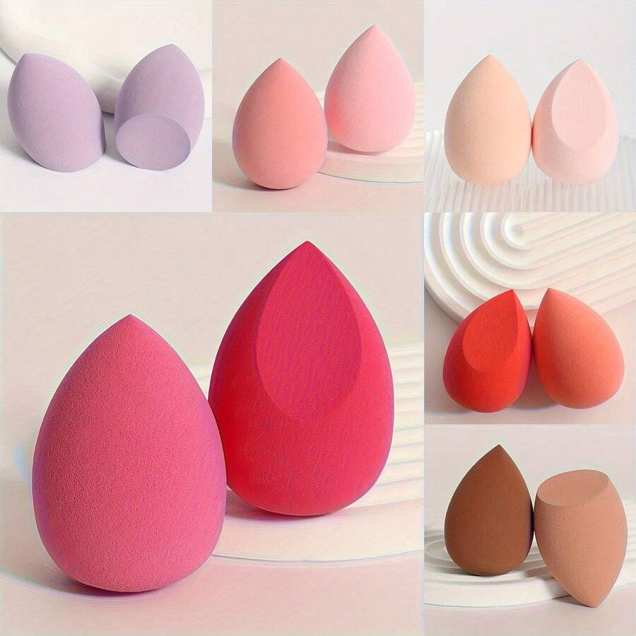 2pcs Makeup Sponges, Foundation Blending Beauty Sponges, Latex-Free Dry ...