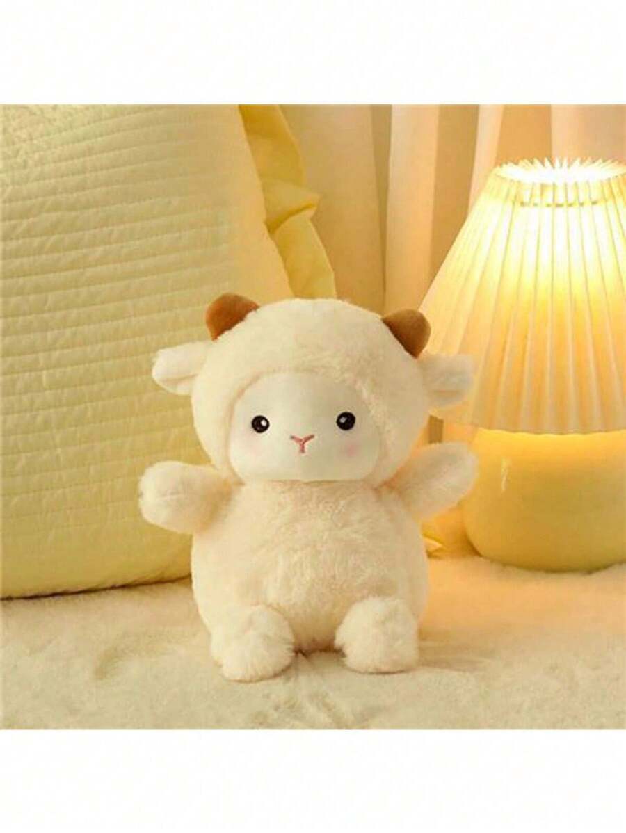 1pc Cute White Plush Sheep Doll, Therapeutic Gift For Girls, Adorable ...