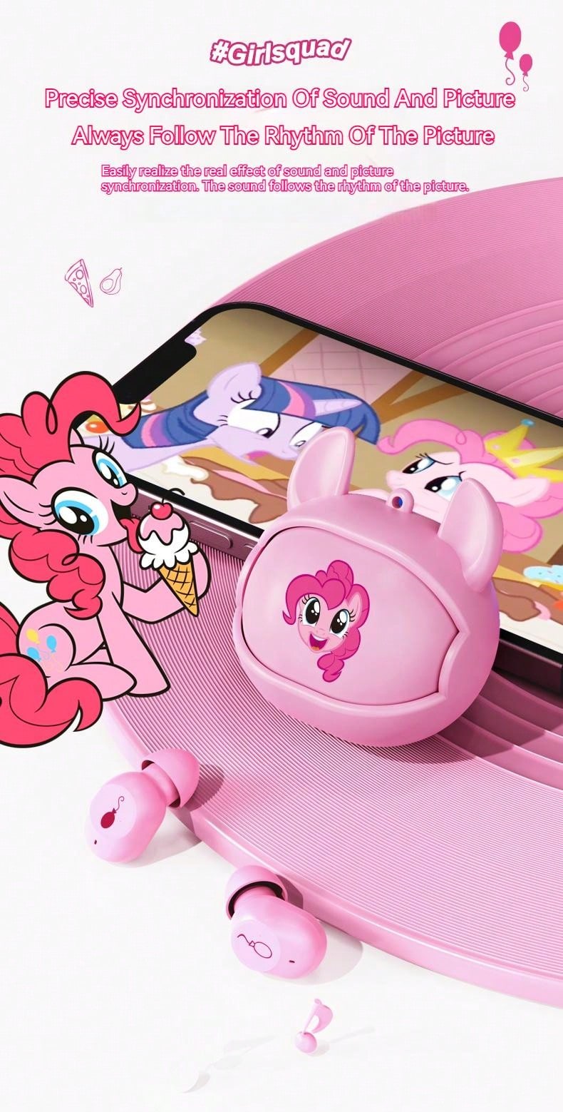 MY LITTLE PONY Bluetooth 5.3 Earphone Wireless Headphones Music Dual ...
