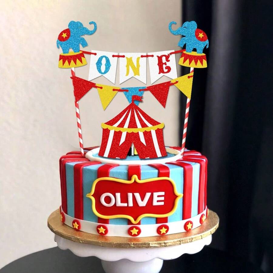 New Carnival Party Cake Decorations Topper, Circus Carnival Theme ...