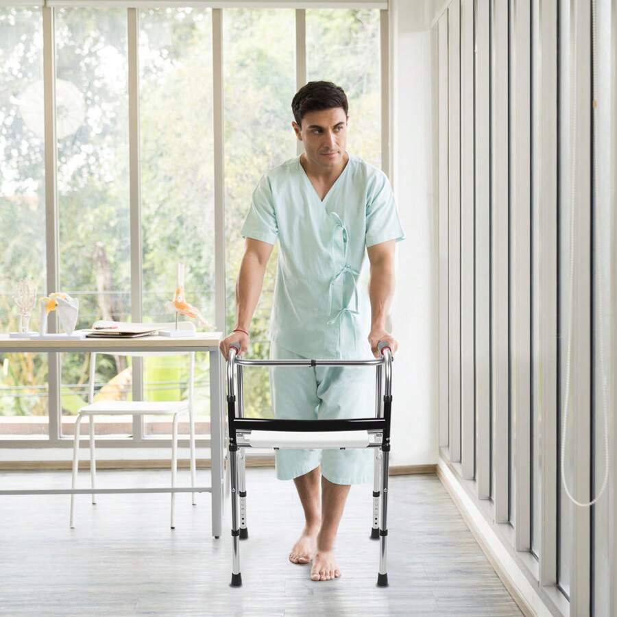 Senior Walker, Height Adjustable Stair Walkers, Standard Walker With ...