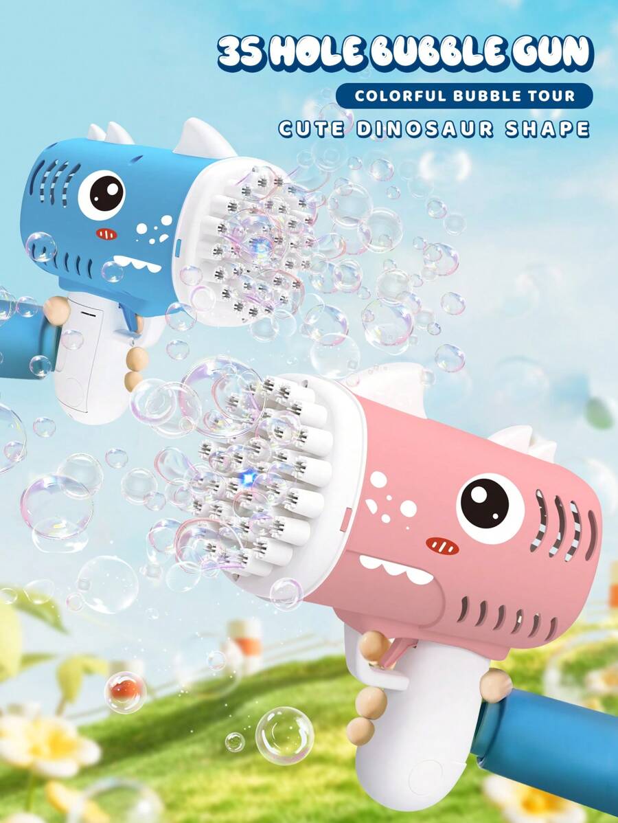 Cartoon Dinosaur Handheld Bubble Machine Toy, One-Click Bubble Maker, Birthday Gift, Optional ...