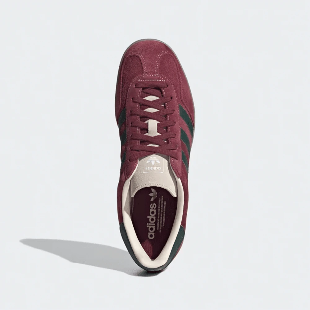 Adidas Originals Gazelle Indoor Shoes: Shadow Red, Leather Upper ...