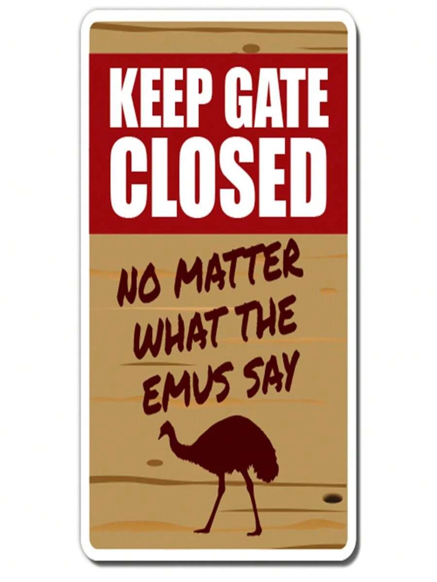 SignMission 5 X 7 In. Warning Decal - Keep Gate Closed Emu Farm | SHEIN USA