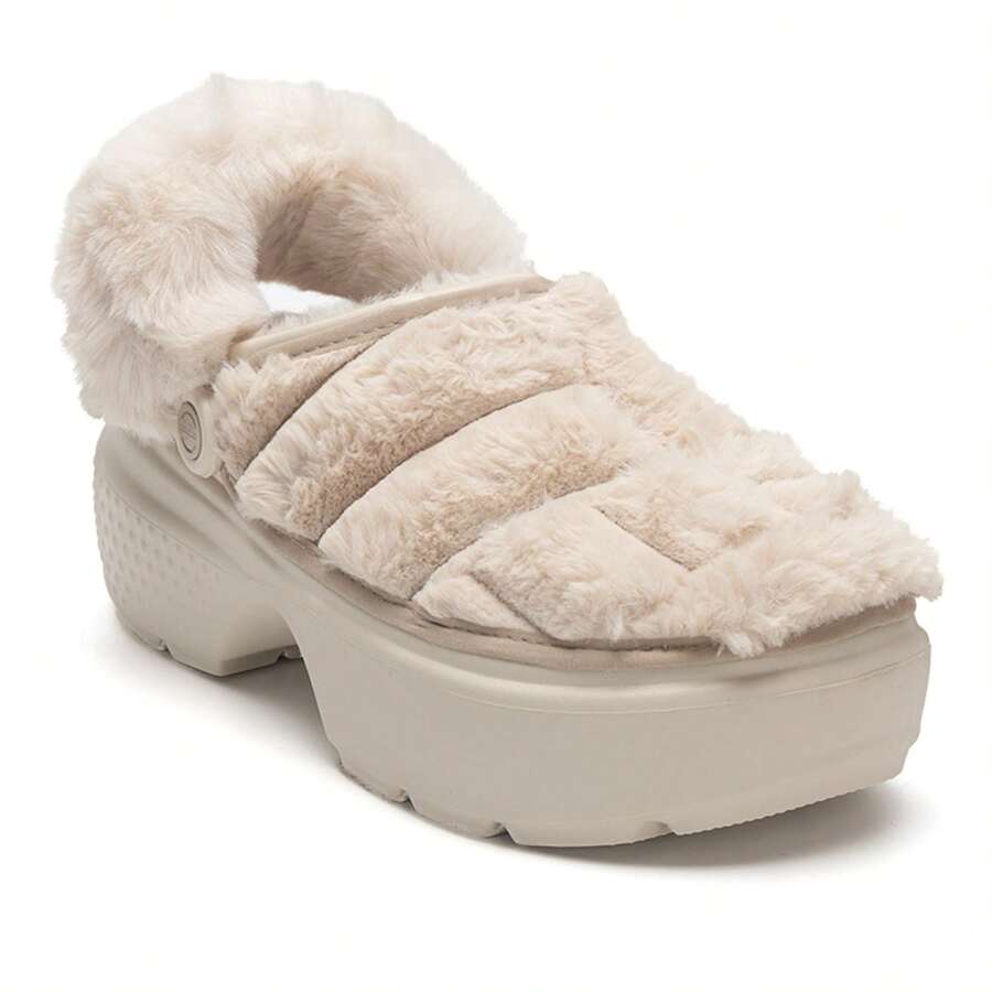 Crocs Snow House Fuzzy Clog Casual Shoes, Lightweight, Fashionable ...