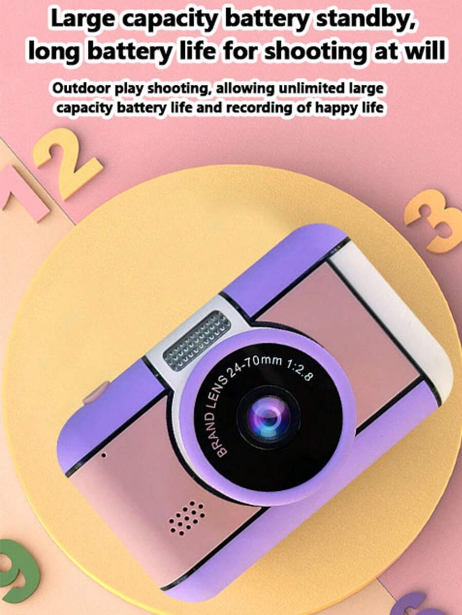 Mini HD-camera Paars 2,4-inch 9600w Pixel Dual Camera Digitale camera ...