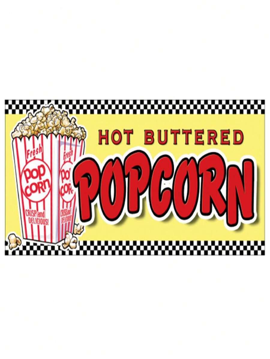 SignMission D-Popcorn Popcorn Concession Decal - Stand Trailer Cart ...