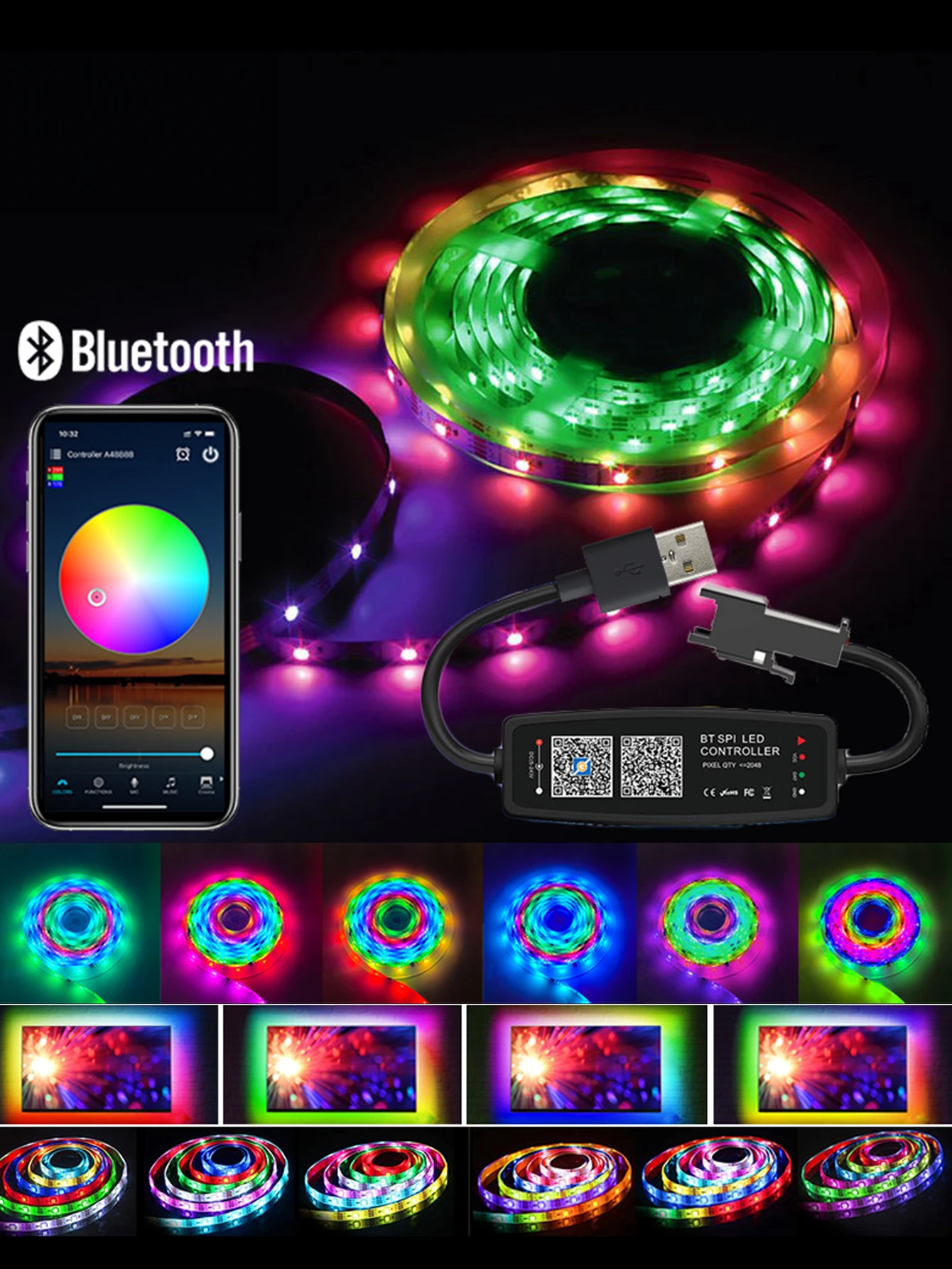 Acosh Neon Multicolor LED Strip For Home Decor - USB Powered 5V LED ...