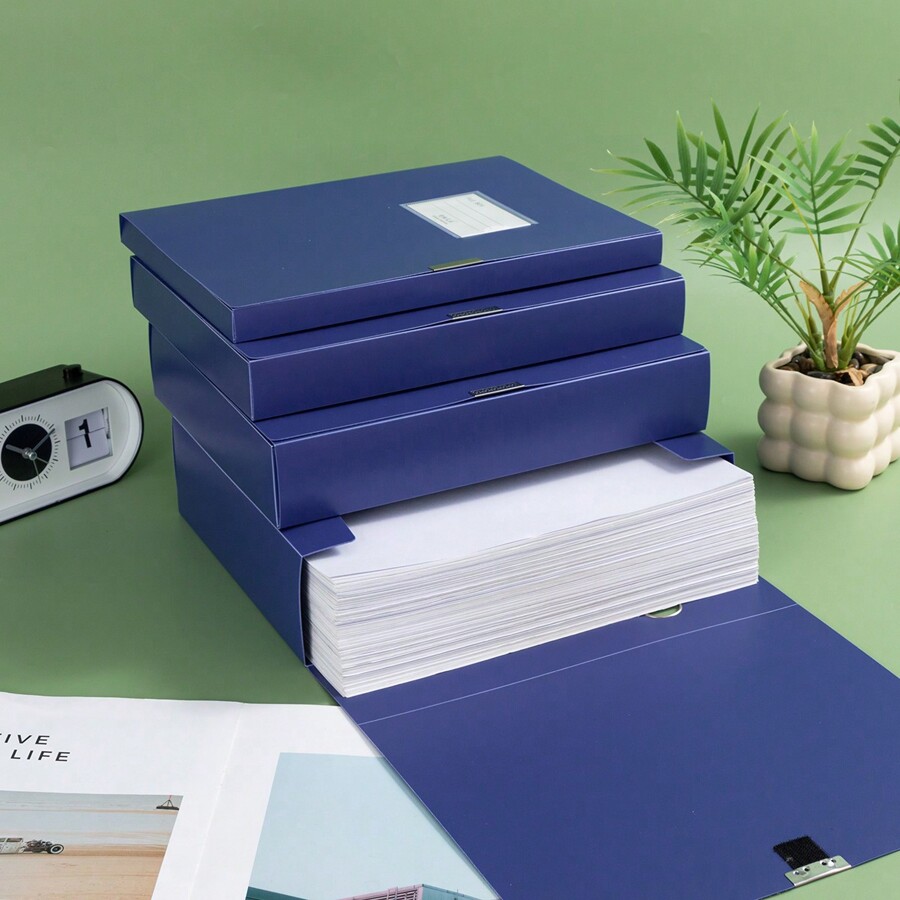 A4 Size Plastic File Storage Box, Thick PP Material, Large Capacity ...