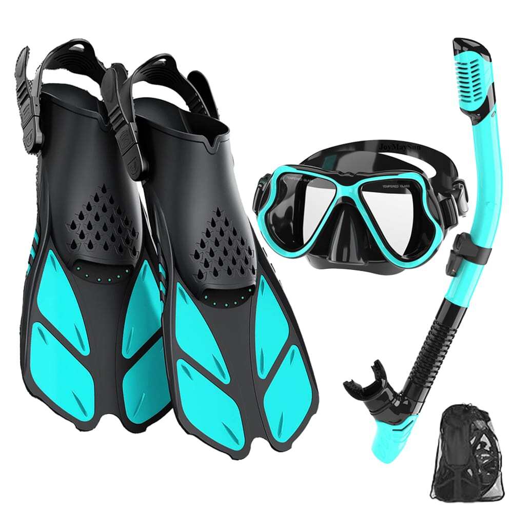 JoyMaySun Mask Fin Snorkel Set Snorkeling Gear For Adults With ...