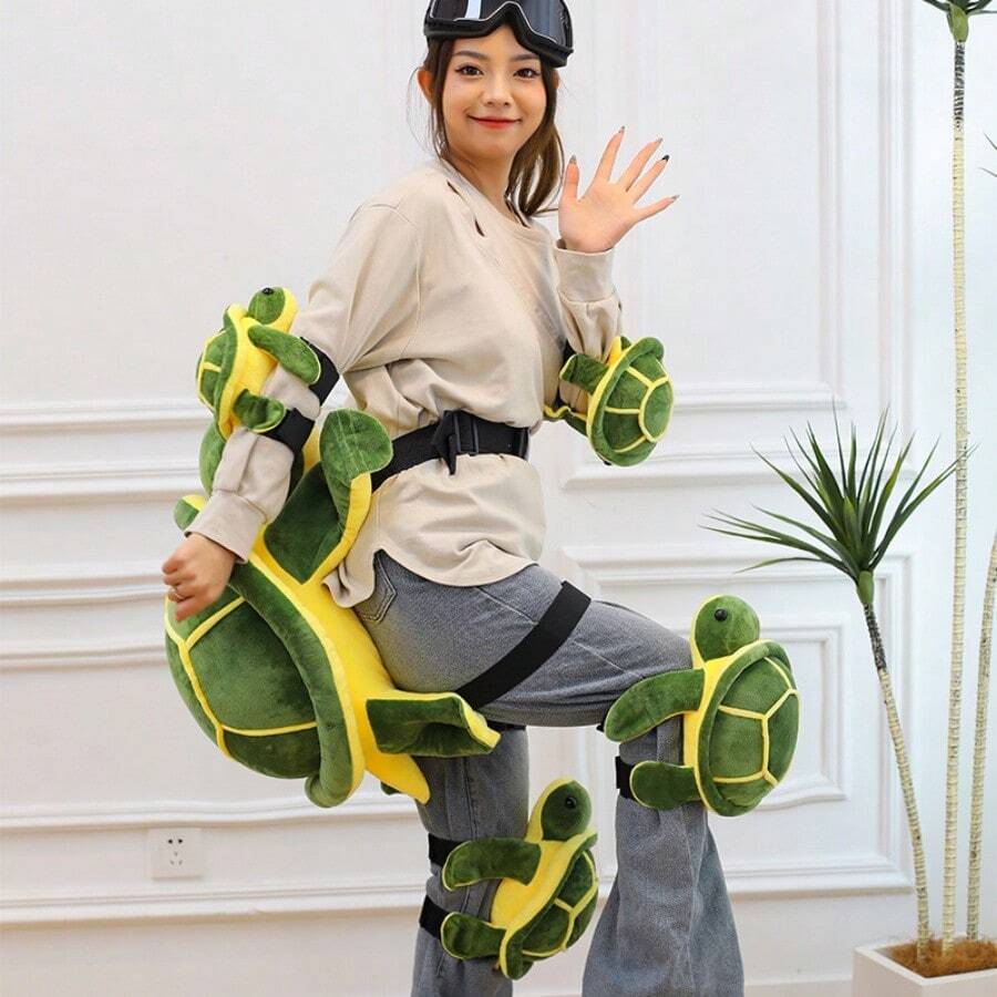 XL Adult Cute Turtle-Shaped Skating Fall Protection Padding Kneepad ...