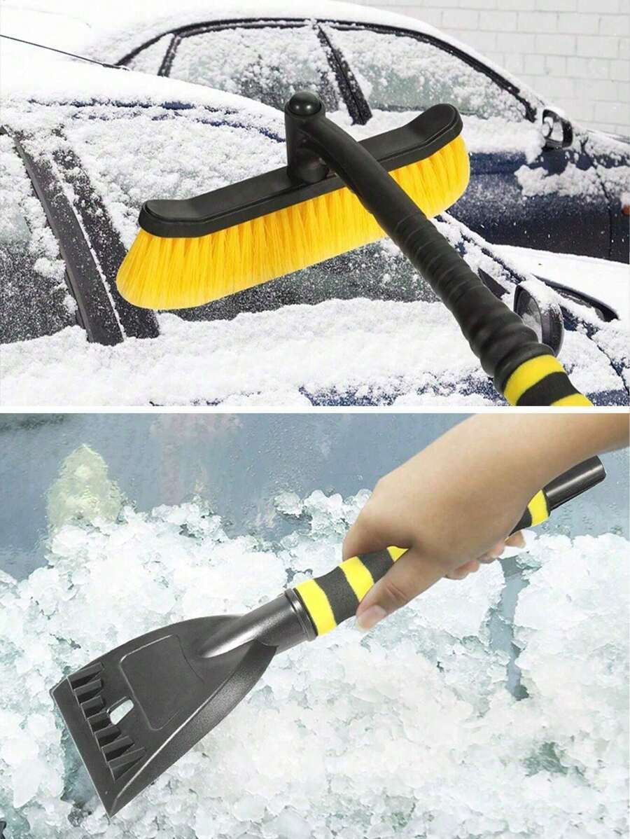 1pc Telescopic Multi-Functional Car Ice Scraper With Brush, Automotive ...