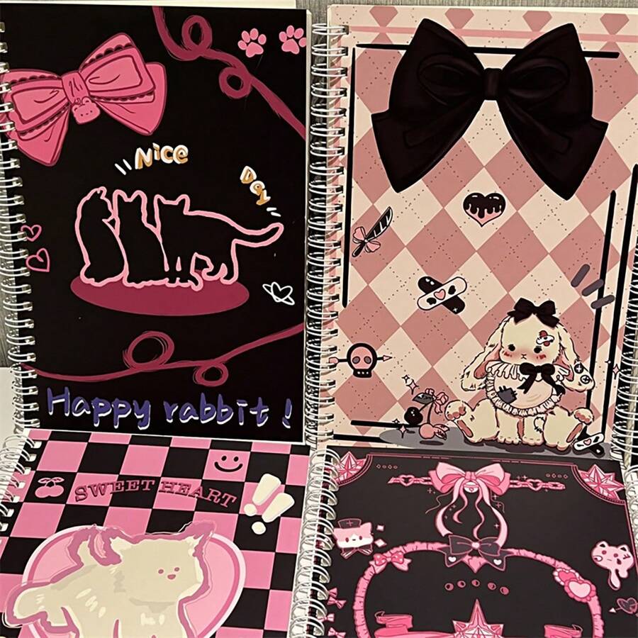 One-Pack Random Style Dark Sweetheart Series Coil Thickened Student ...