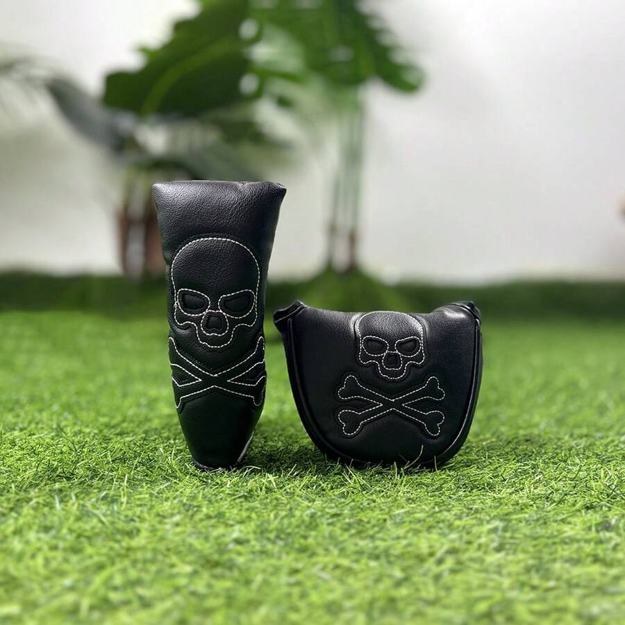 Golf Putter Cover Blade Putter Mallet Putter Cover Headcover Skull ...