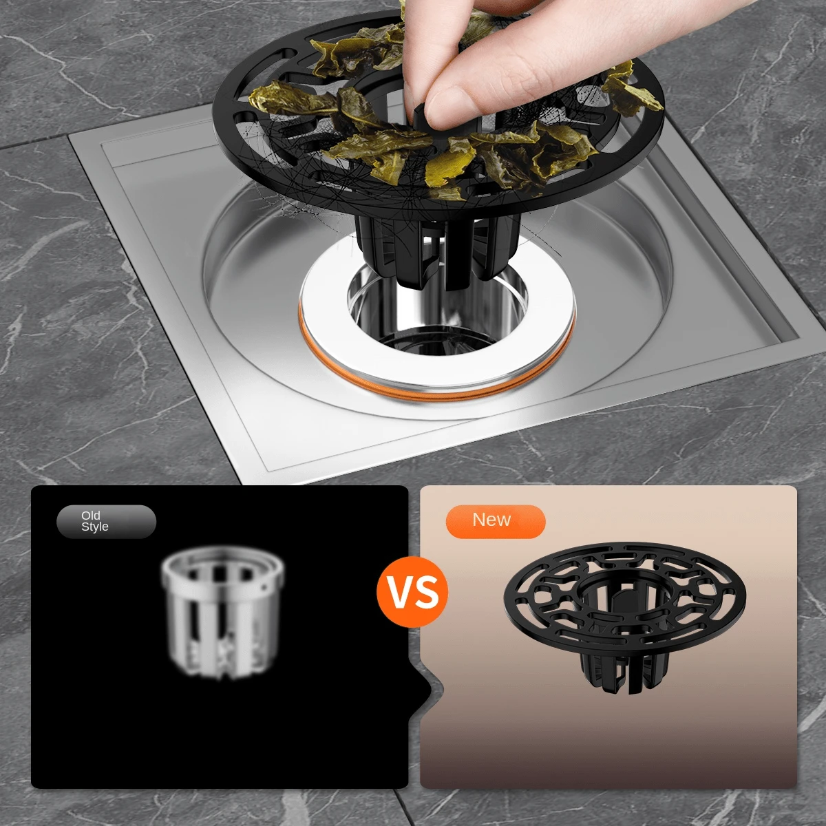 Sewer Cover Deodorizer Insert, Bathroom Floor Drain Pipe Anti-Odor Anti-Insect Universal Toilet ...