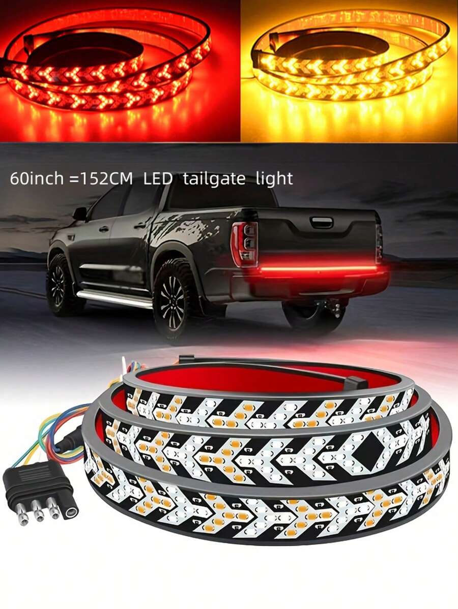 Automotive LED Fishbone Tailgate Light Strip Arrow 12/24V Sequential ...