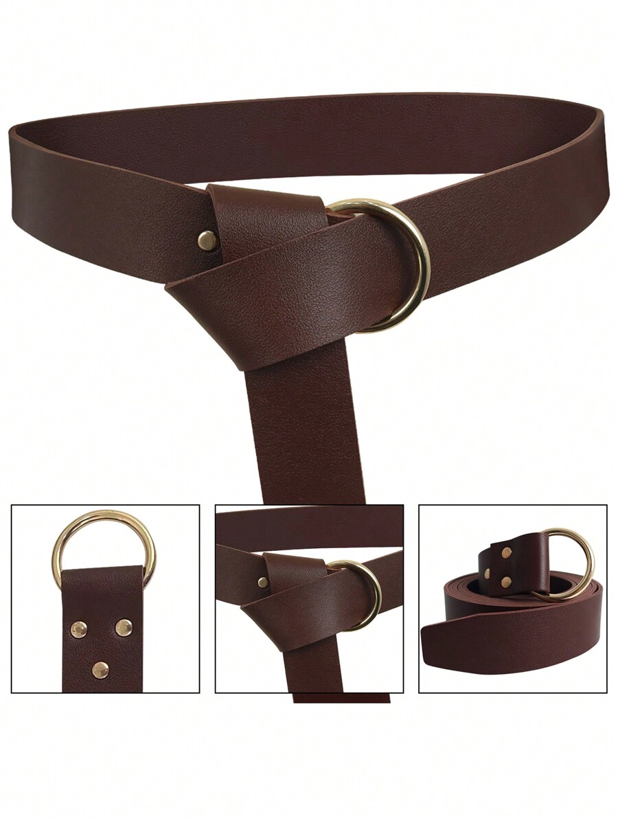 1pc/2pcs Medieval Knight Belt With Pirate Sword PU Leather Set, Frog PU ...