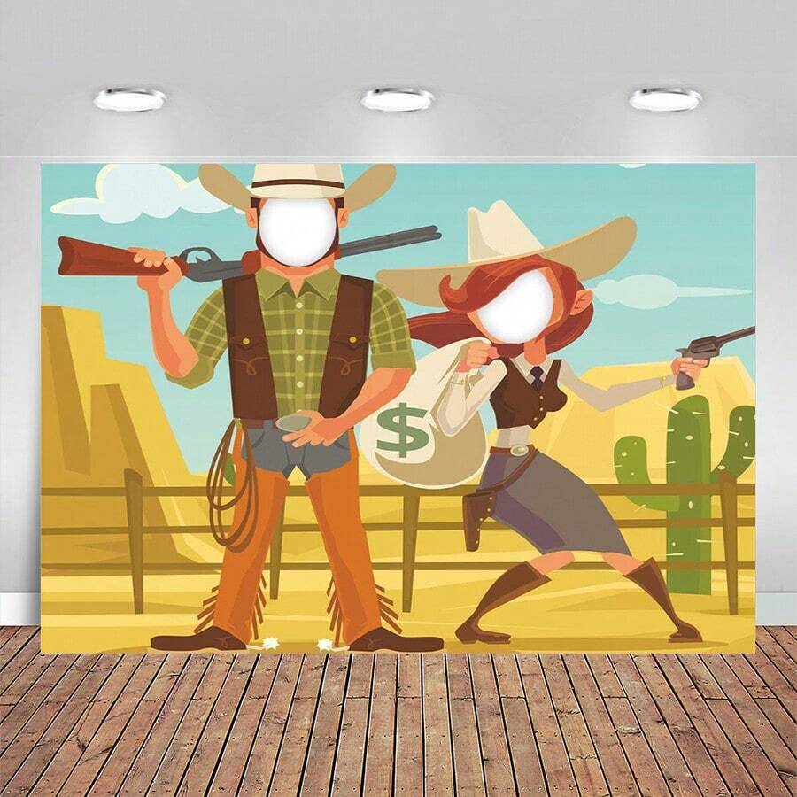 Western Cowboy Backdrop Party Decorations Wild West Rodeo Decor Rustic ...
