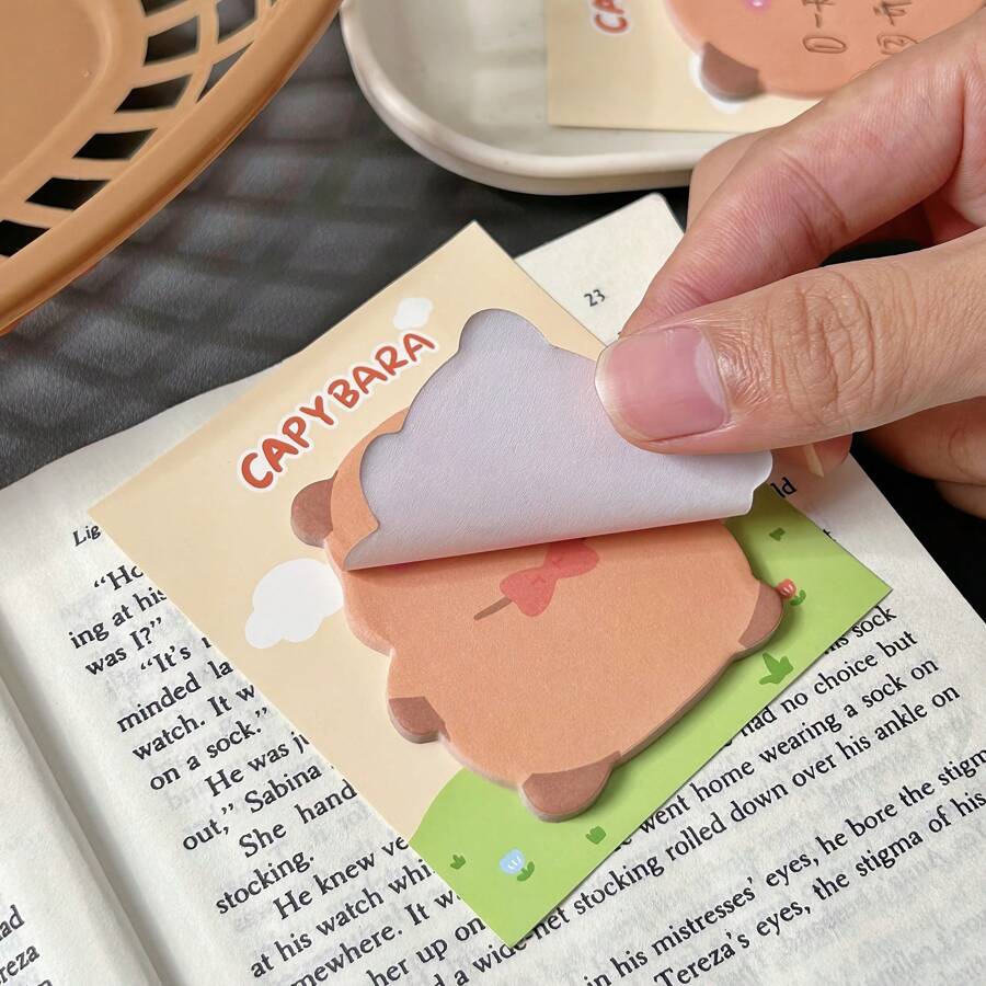 120 Sheets Cartoon Capybara Shaped Convenience Sticker Cute Self ...