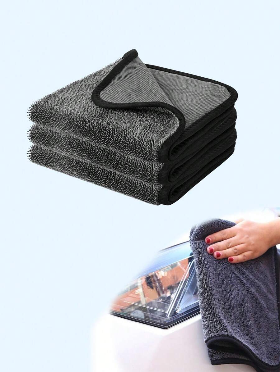 40x60cm Grey Thickened Twisted Braided Cloth Absorbent Car Wash Cloth ...