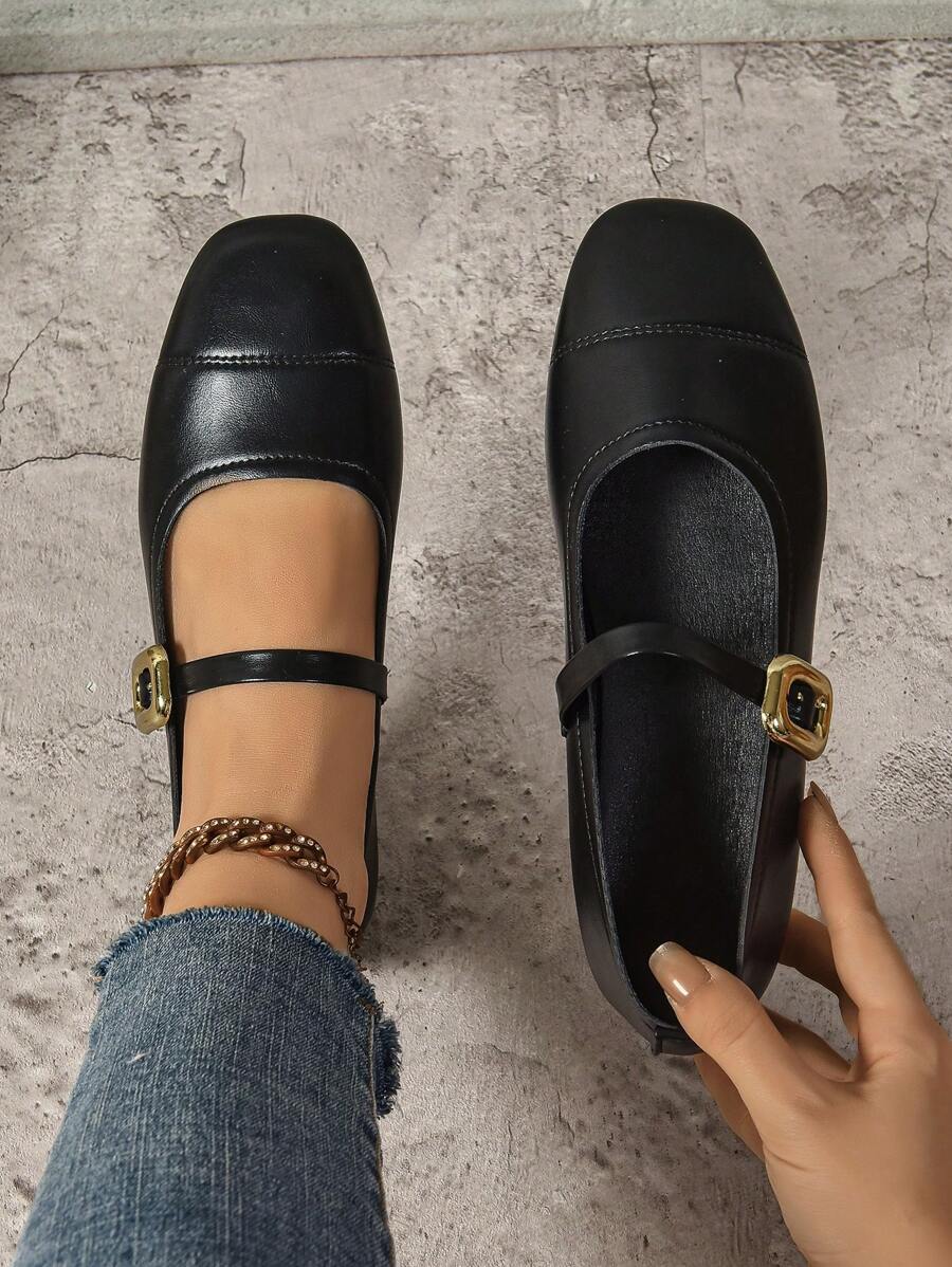 New Women Fashion Mary Jane Shoes, Low Vamp Flat Casual Comfortable ...