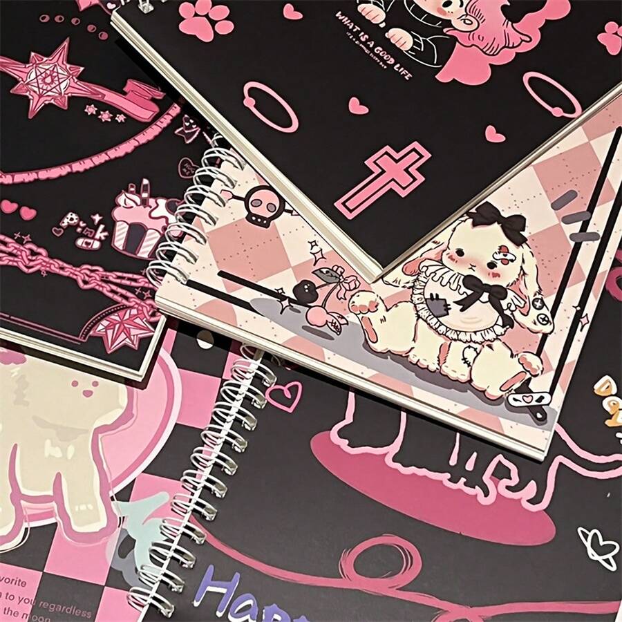 One-Pack Random Style Dark Sweetheart Series Coil Thickened Student ...