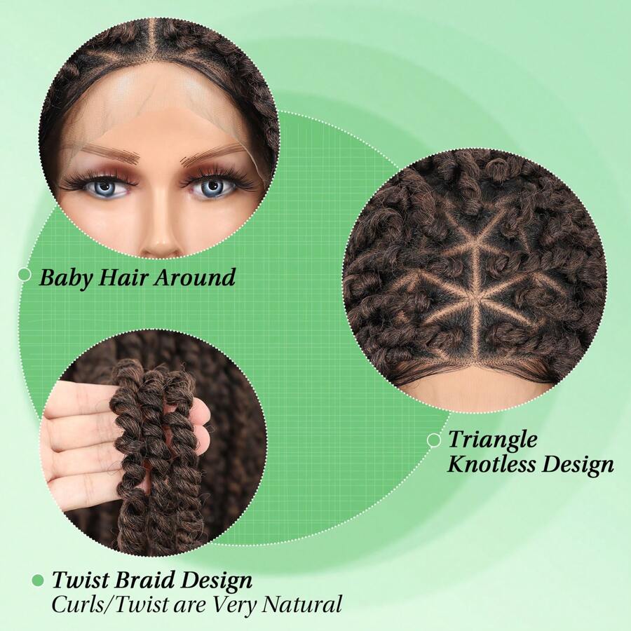 Super Long Knotless Spring Twist Braided Wigs For Women Full Double ... Super Long Knotless Spring Twist Braided Wigs For Women Full Double ...