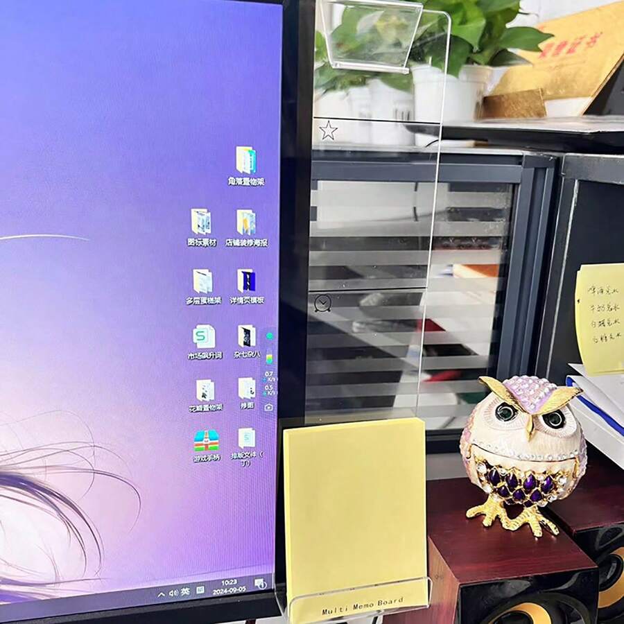 Two-Pack Display Side Sticky Notes Acrylic Note Whiteboard Office ...