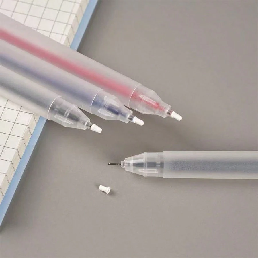 20 Transparent Small White Pen Set Office Business Signature Pen 0.5mm ...